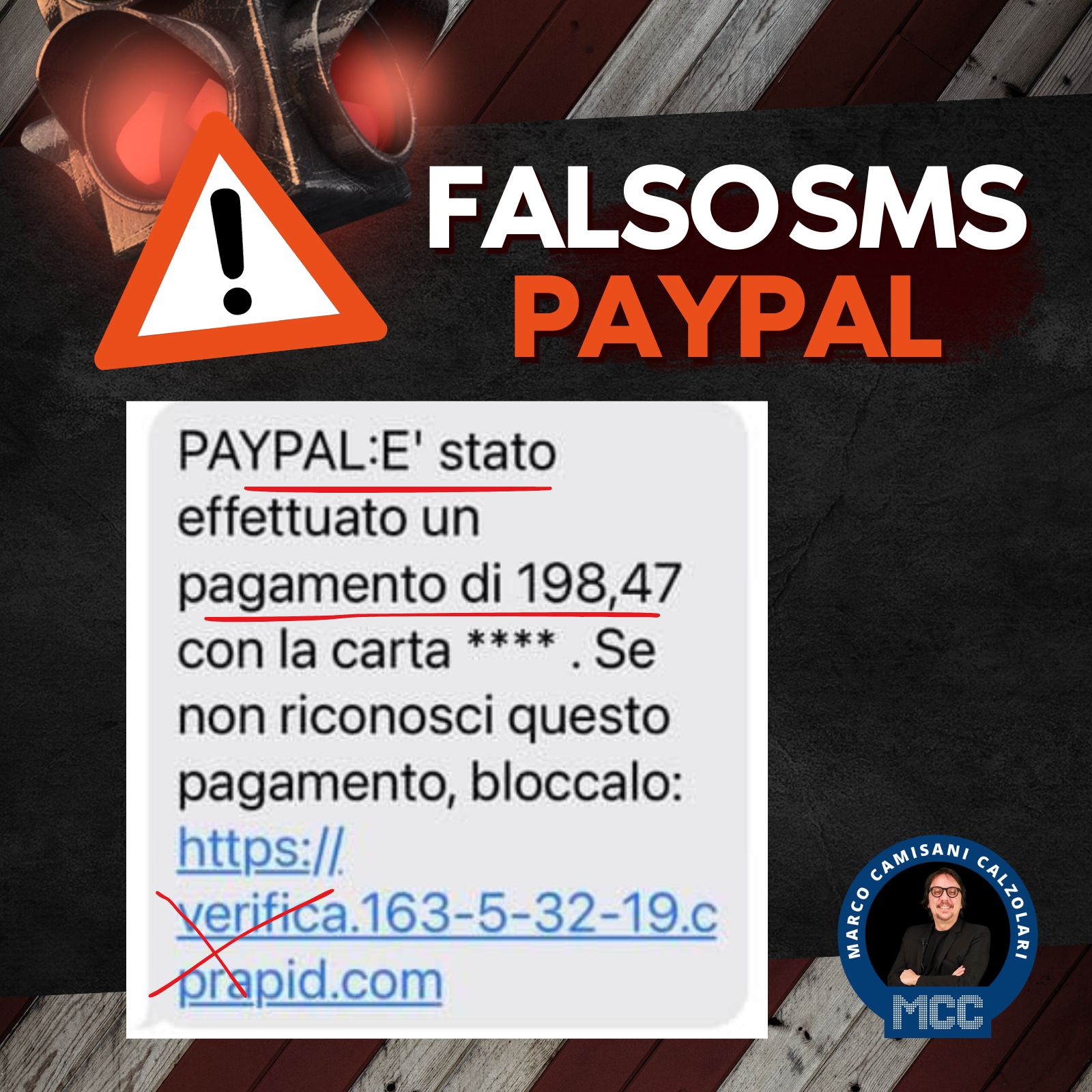Falso sms PayPal - Marco Camisani Calzolari